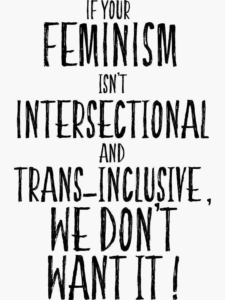 "Intersection, Trans-Inclusive Feminism" Sticker for Sale by blue-jay ...