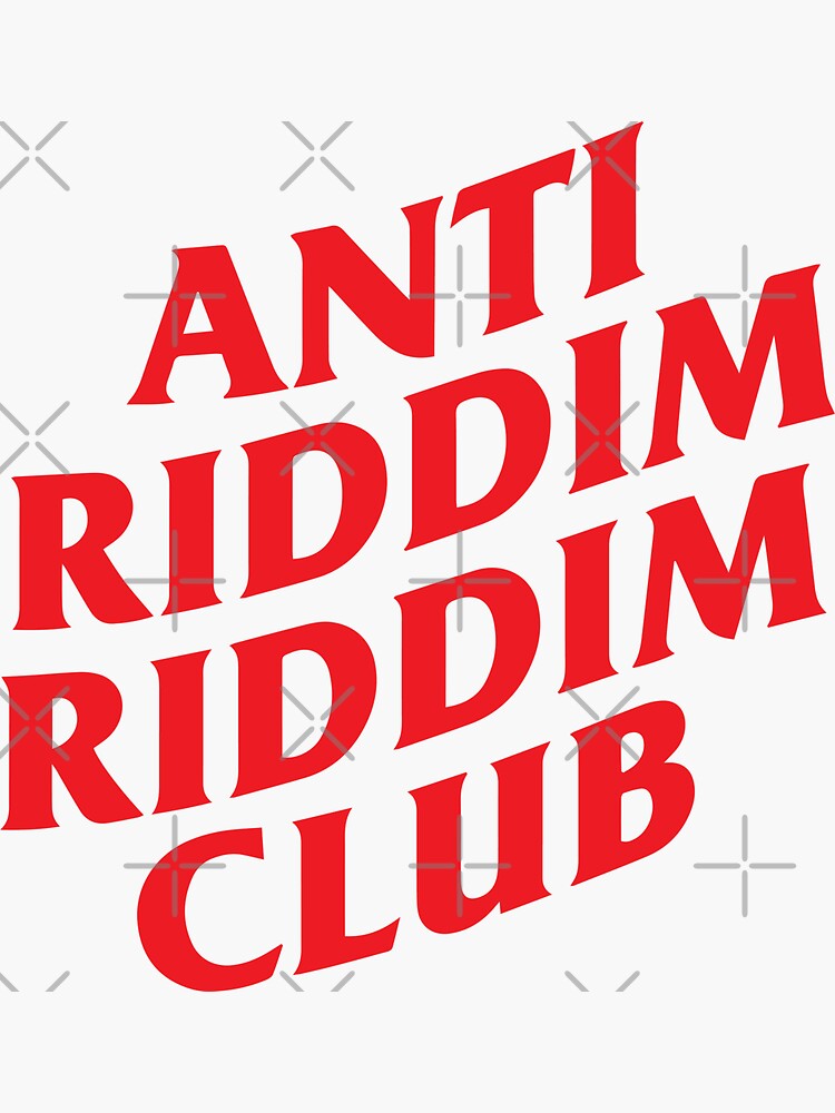 "Anti Riddim Riddim Club Red Logo" Sticker by subieliu | Redbubble
