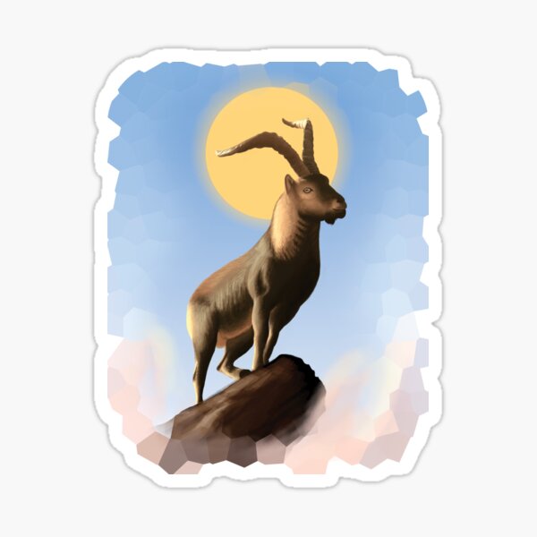 "Ibex Wild Goat" Sticker for Sale by TMBTM | Redbubble