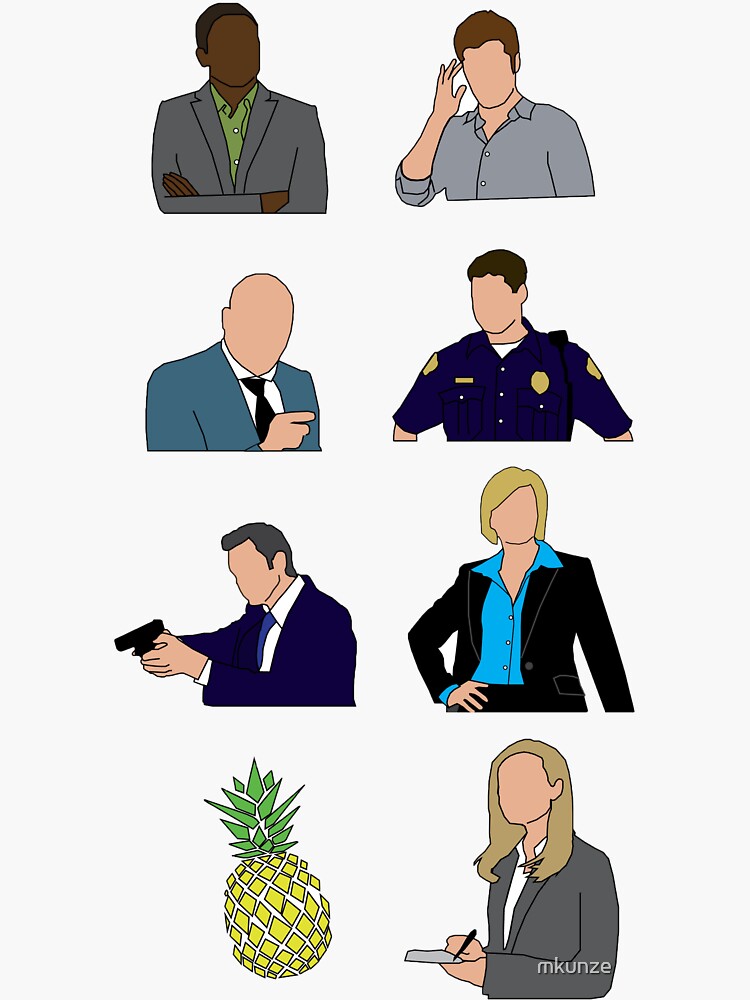 "Psych characters" Sticker for Sale by mkunze | Redbubble