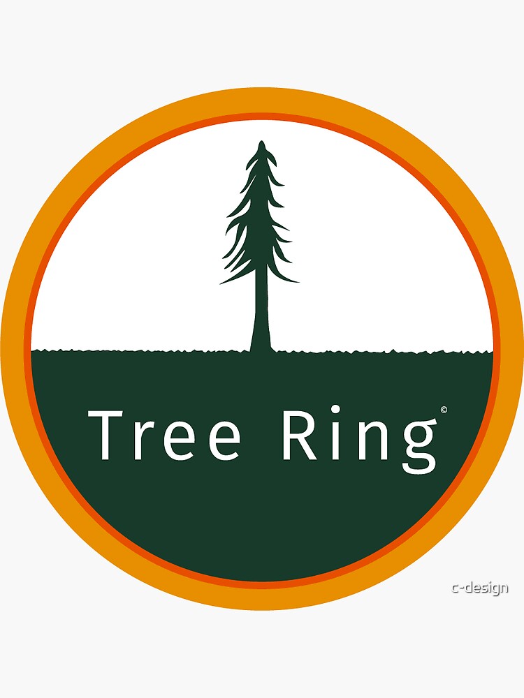 "Tree Ring" Sticker by c-design | Redbubble