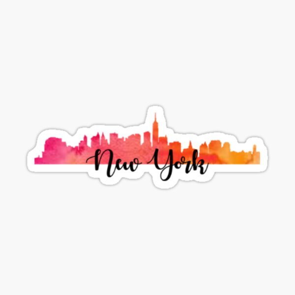 "New York Skyline" Sticker for Sale by izzylash | Redbubble
