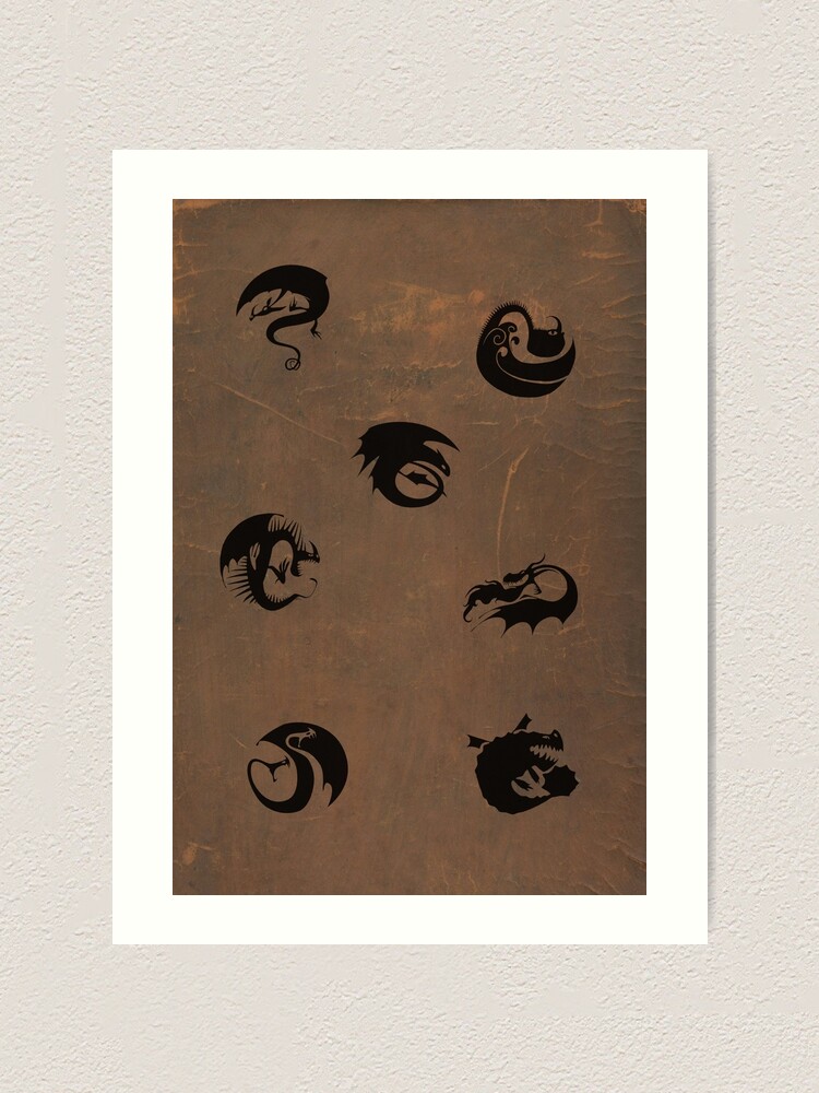 "Httyd Dragon Class Symbols" Art Print for Sale by Scarlet-x-Rose ...