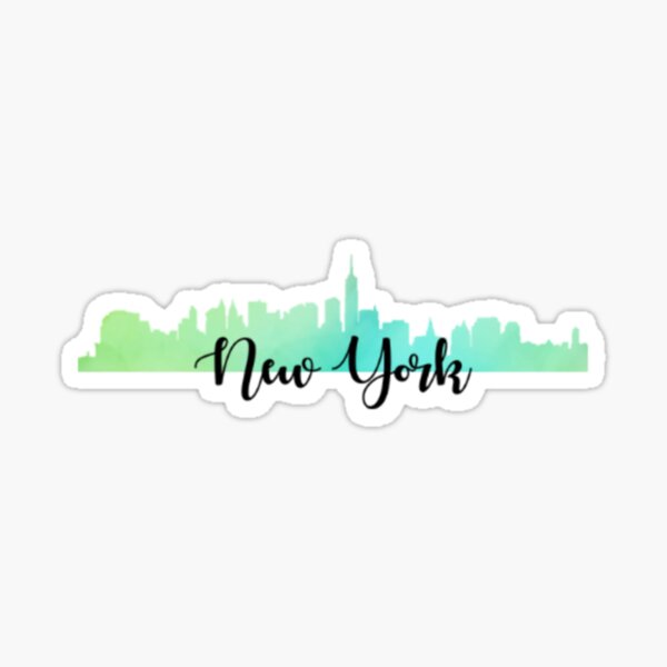 "New York Skyline" Sticker by izzylash | Redbubble