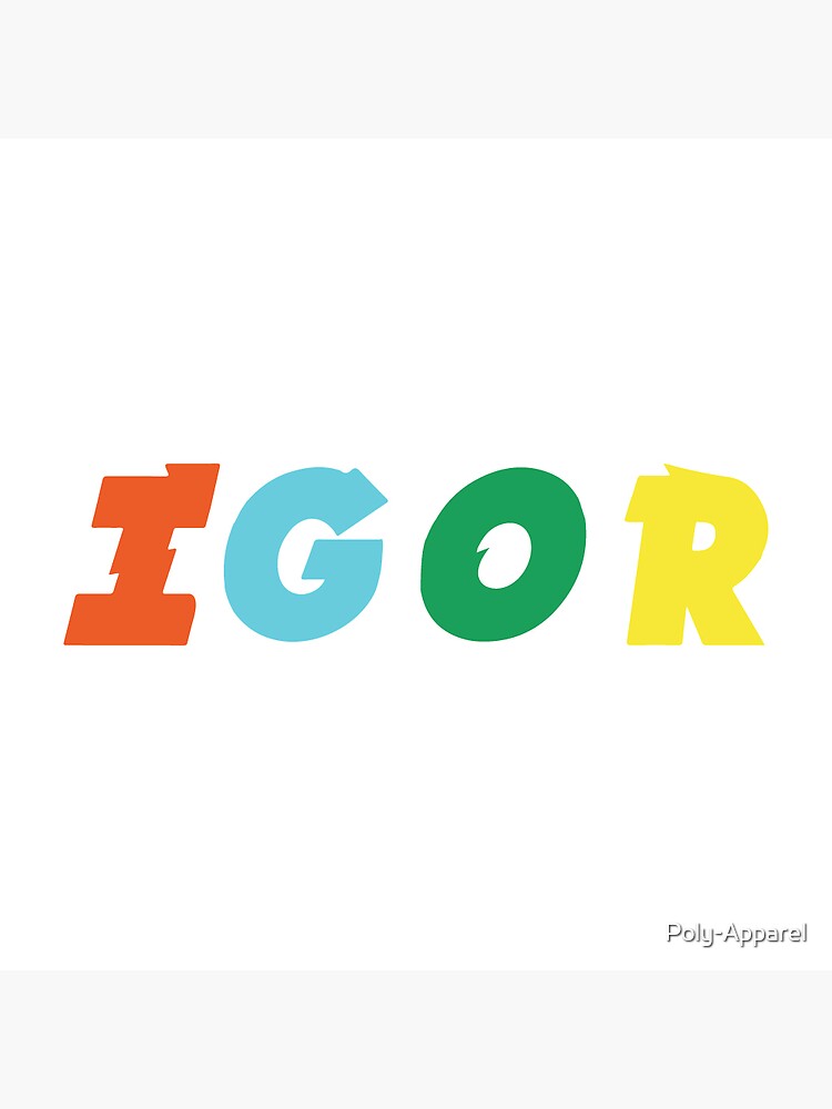 "IGOR- GOLF TEXT" Sticker by Poly-Apparel | Redbubble