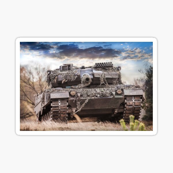 "German main battle tank Leopard 2a6 " Sticker by joerghuette | Redbubble