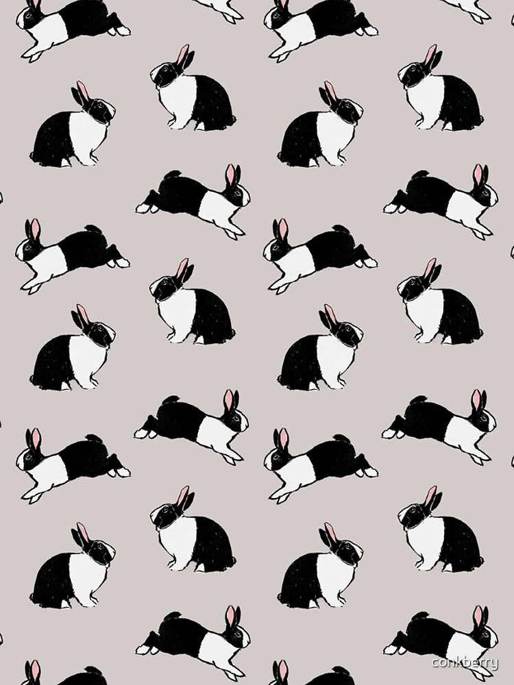 "Gray Dutch Rabbit Gift Dutch Rabbit Art Dutch Rabbit Pattern Dutch ...