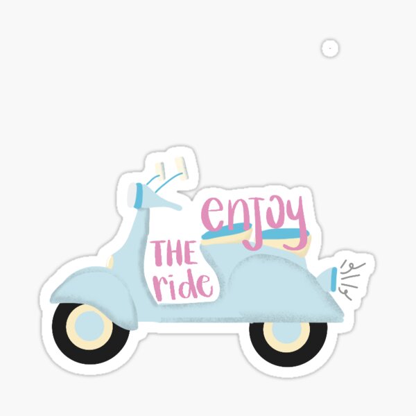 "Enjoy The Ride" Sticker for Sale by Reneek96 | Redbubble