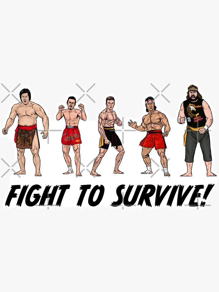 "Fight To Survive! 1988" Sticker for Sale by Marten Go | Redbubble