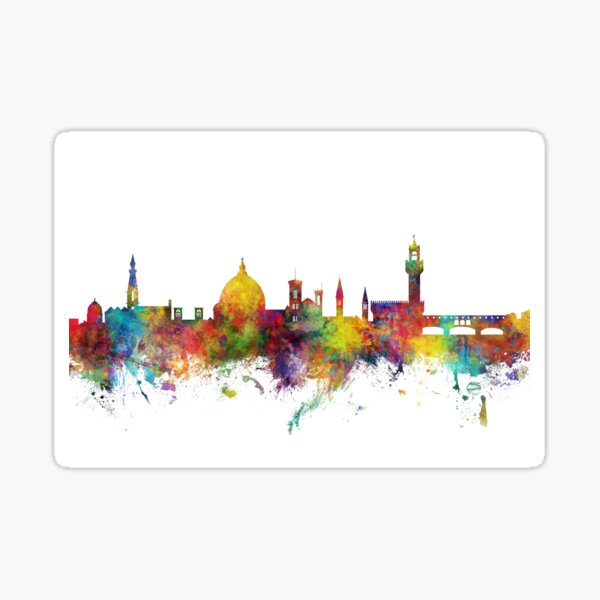 "Florence Italy Skyline" Sticker for Sale by Michael Tompsett | Redbubble