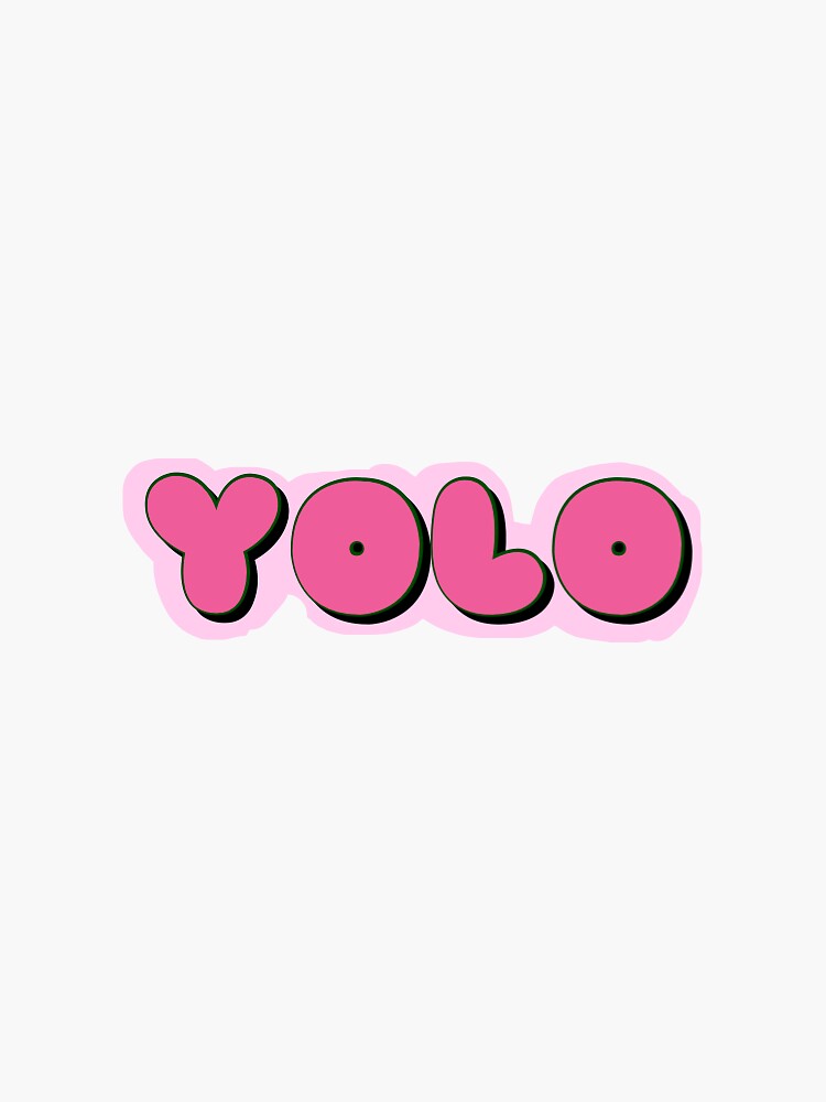 YOLO’ logo" Sticker by Heidi-rose19 | Redbubble