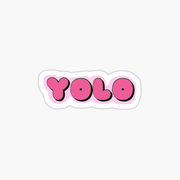 YOLO’ logo" Sticker by Heidi-rose19 | Redbubble