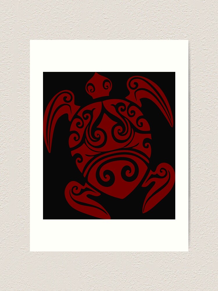 "Maori tattoo red tattoo" Art Print by Musterioes | Redbubble