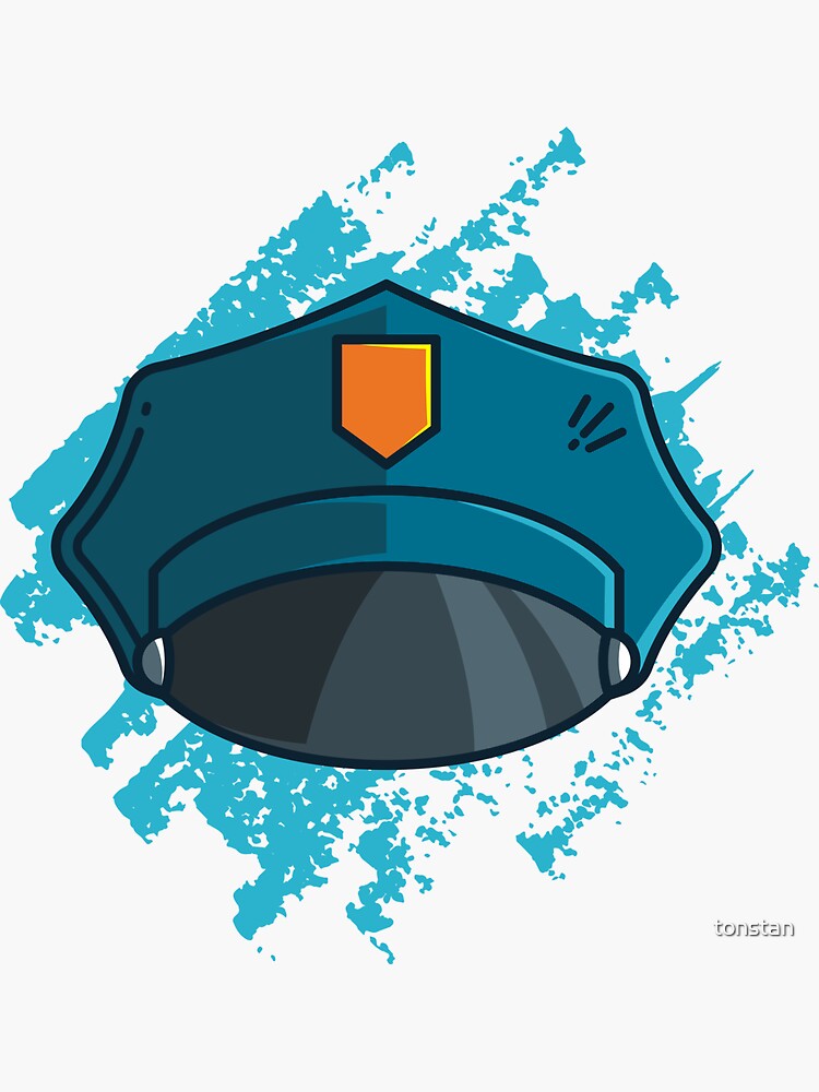 "Police cap, gift policeman uniform clothes" Sticker by tonstan | Redbubble