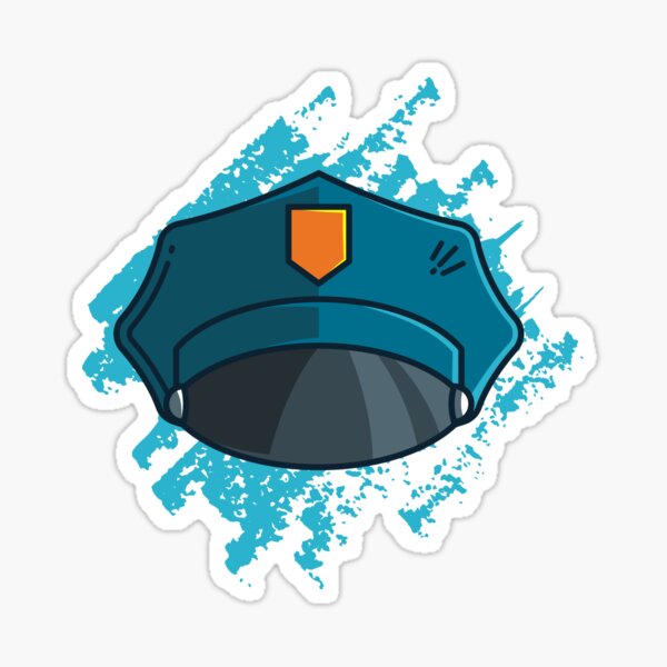 "Police cap, gift policeman uniform clothes" Sticker by tonstan | Redbubble