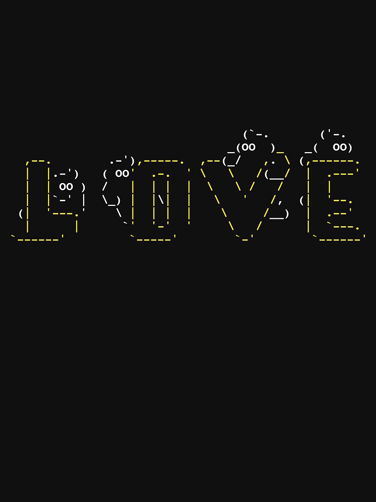 "ascii love ghost" T-shirt for Sale by cuzone | Redbubble | love t ...