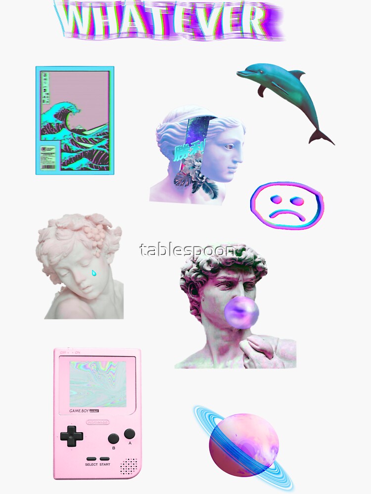 "Vaporwave Set" Sticker for Sale by tablespoon | Redbubble