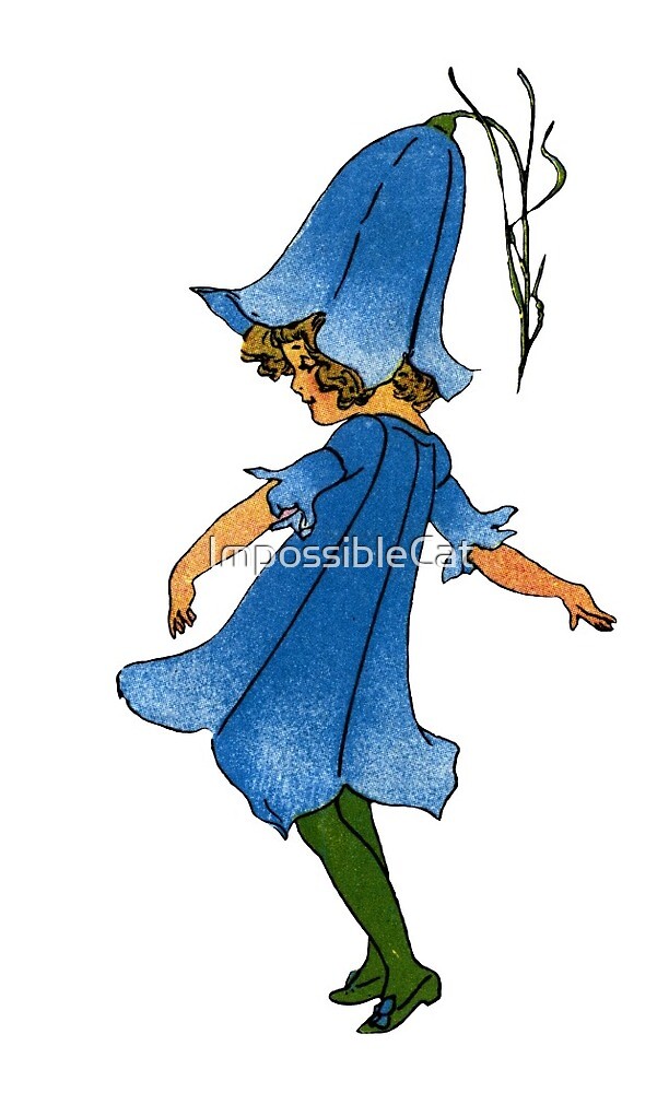 "Vintage Bluebell fairy girl" by ImpossibleCat | Redbubble