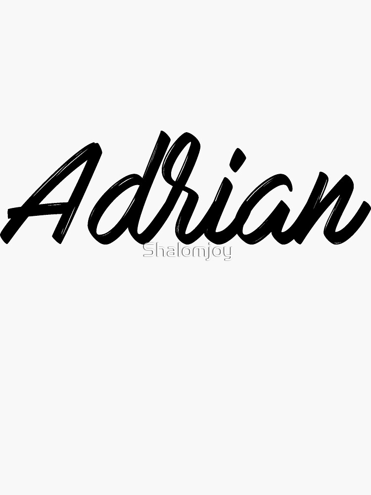 "Adrian" Sticker for Sale by Shalomjoy | Redbubble