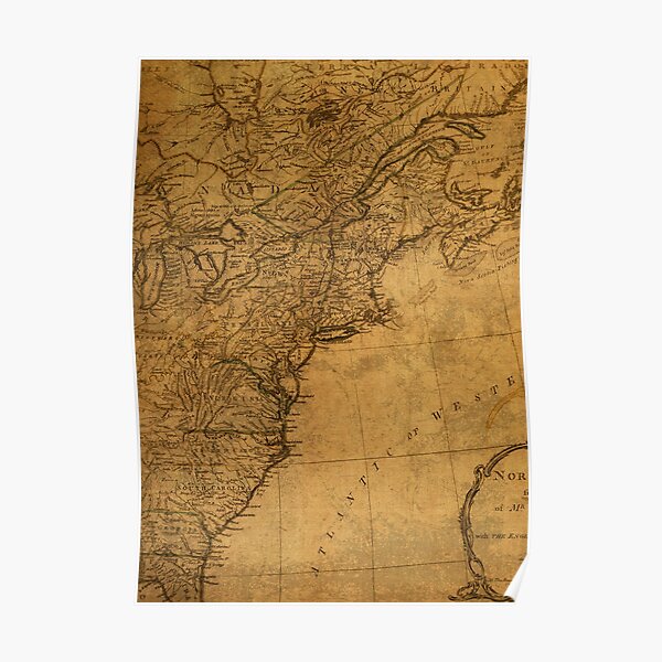 "Vintage Map of United States Colonies 1775" Poster for Sale by map ...