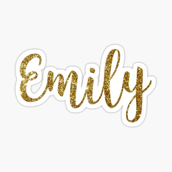 "Emily" Sticker for Sale by Amymarado | Redbubble