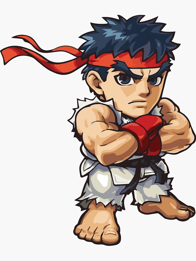 "little Ryu" Sticker for Sale by Megatroll | Redbubble