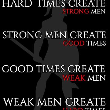 "Hard Times Create Strong Men, Strong Men Create Good Times" Poster for ...