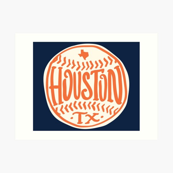 "Houston Texas Hand Drawn Script Design" Art Print by thegoodwordsco ...