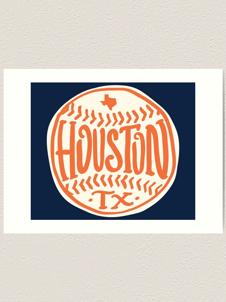 "Houston Texas Hand Drawn Script Design" Art Print by thegoodwordsco ...