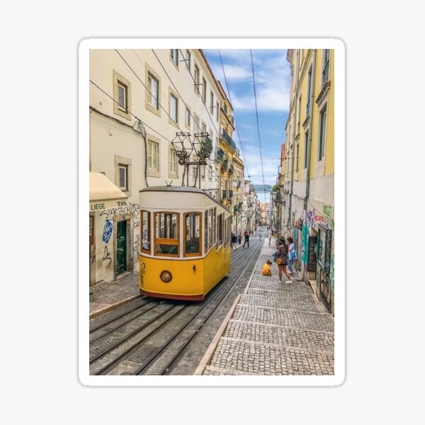 "Lisbon tram" Sticker by la-fransesca | Redbubble