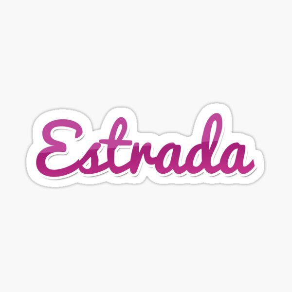 "Estrada" Sticker for Sale by rednready6 | Redbubble