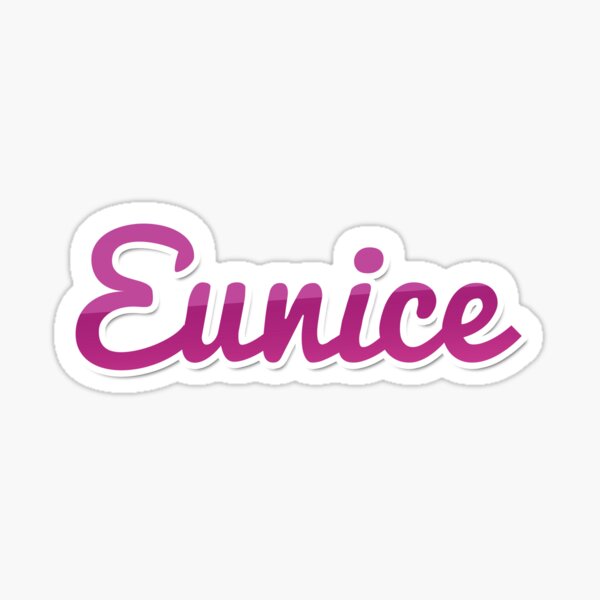 "Eunice" Sticker for Sale by rednready6 | Redbubble