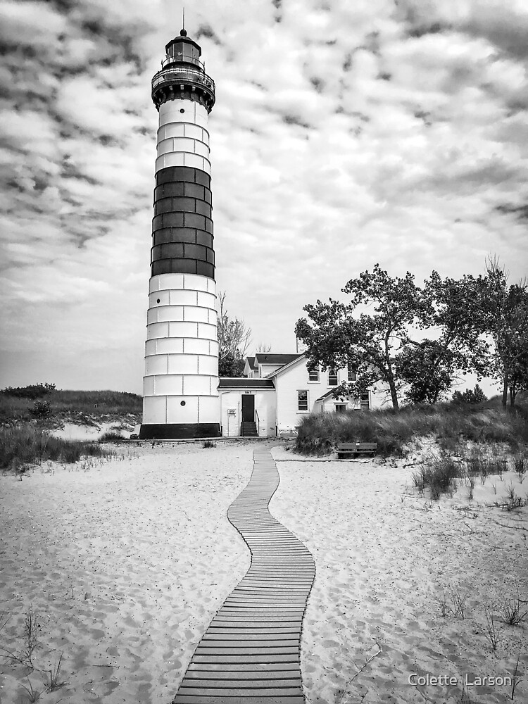 "Big Sable Point Lighthouse - Black & White" by Colette Larson | Redbubble