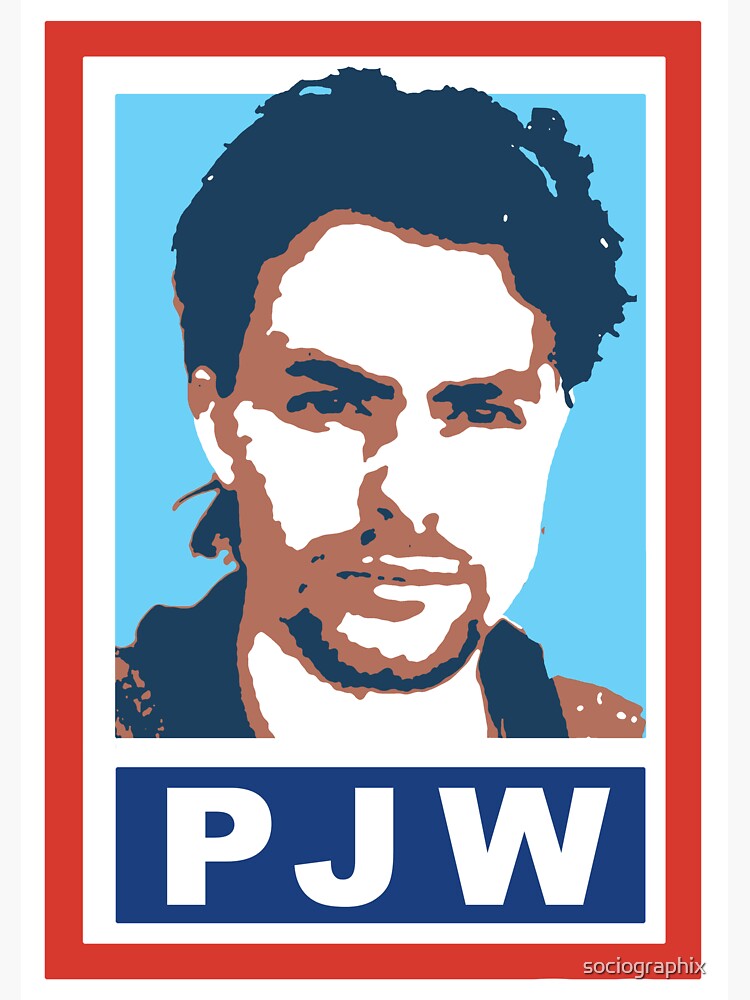"PJW" Sticker for Sale by sociographix | Redbubble