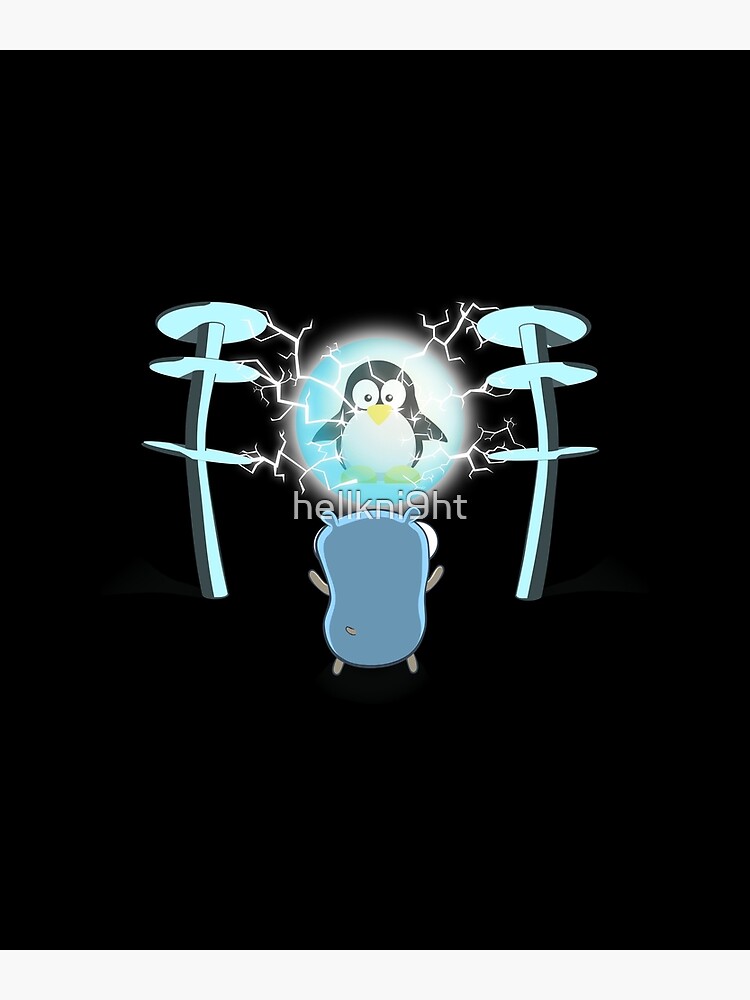 "The Go Gopher: Power to the Linux (Black)" Poster for Sale by ...