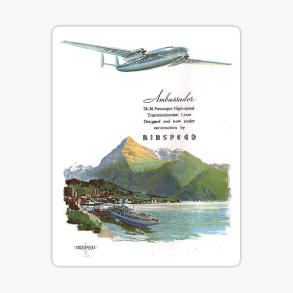 "Airspeed Ambassador" Sticker for Sale by mattbearman | Redbubble