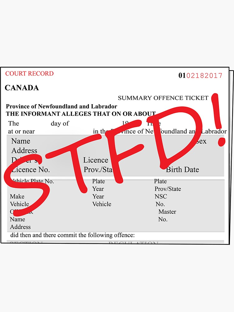 "STFD! " Sticker for Sale by Blissikins | Redbubble