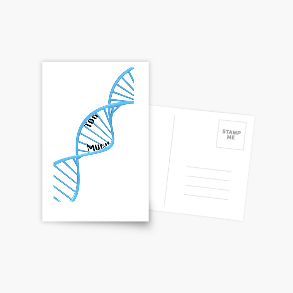 "too much gene" Sticker for Sale by jennamaebanks | Redbubble