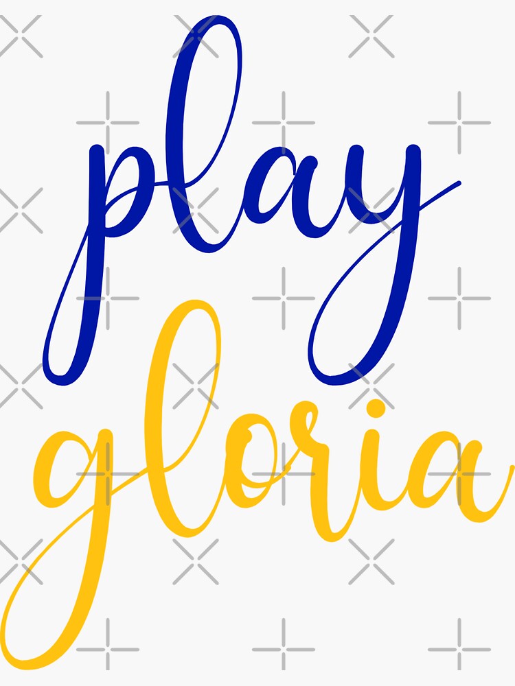 "Play Gloria" Sticker for Sale by rgldesigns | Redbubble