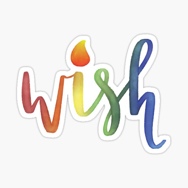"Wish" Sticker for Sale by makellhancock | Redbubble