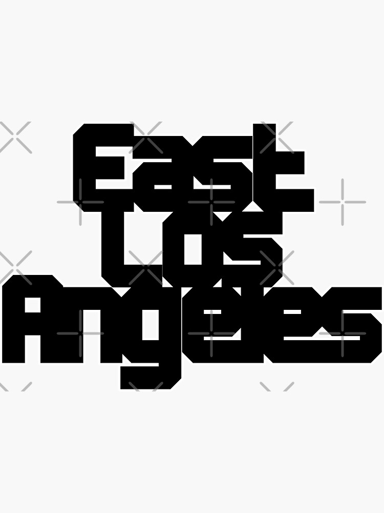 "East Los angeles block letters" Sticker for Sale by Srphotola | Redbubble