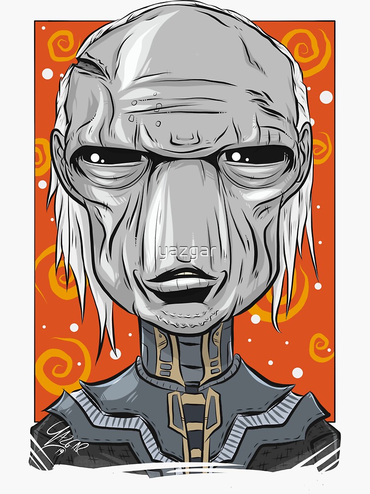 "Pop Culture Caricature #2 - Ebony Maw" Sticker for Sale by yazgar ...