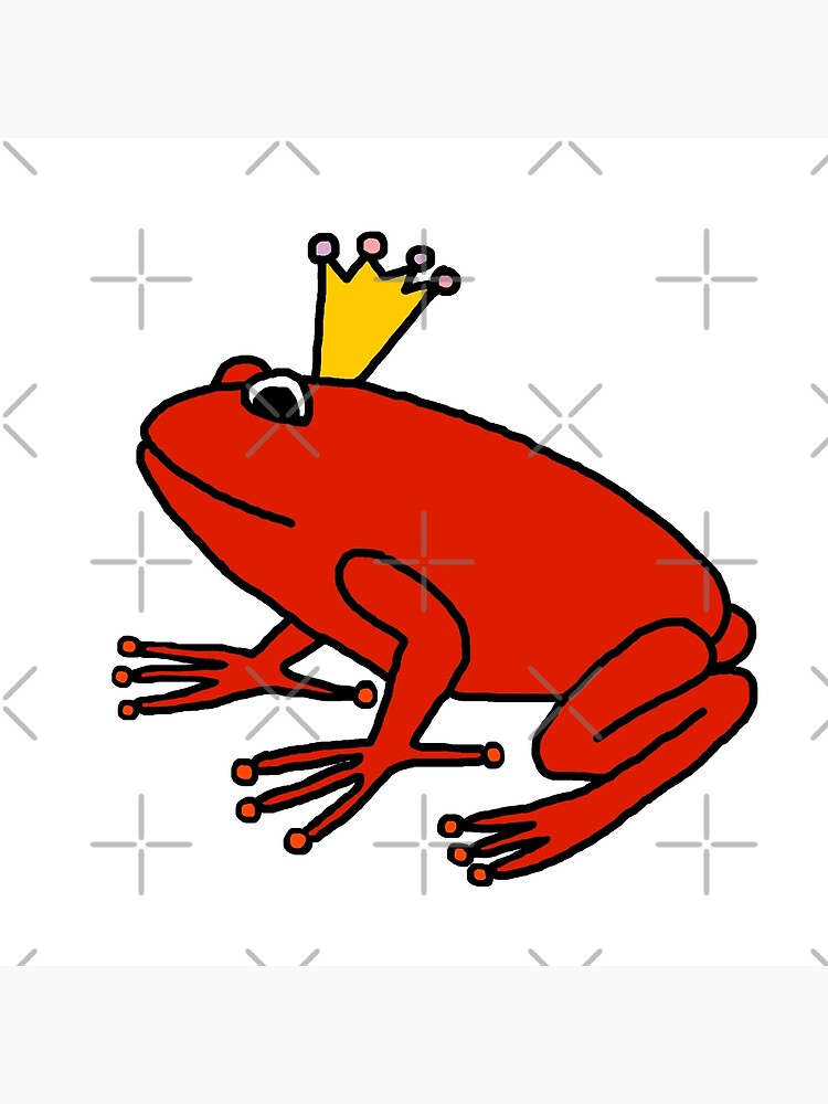 "Red Frog on a transparent background" Poster by ellenhenry | Redbubble