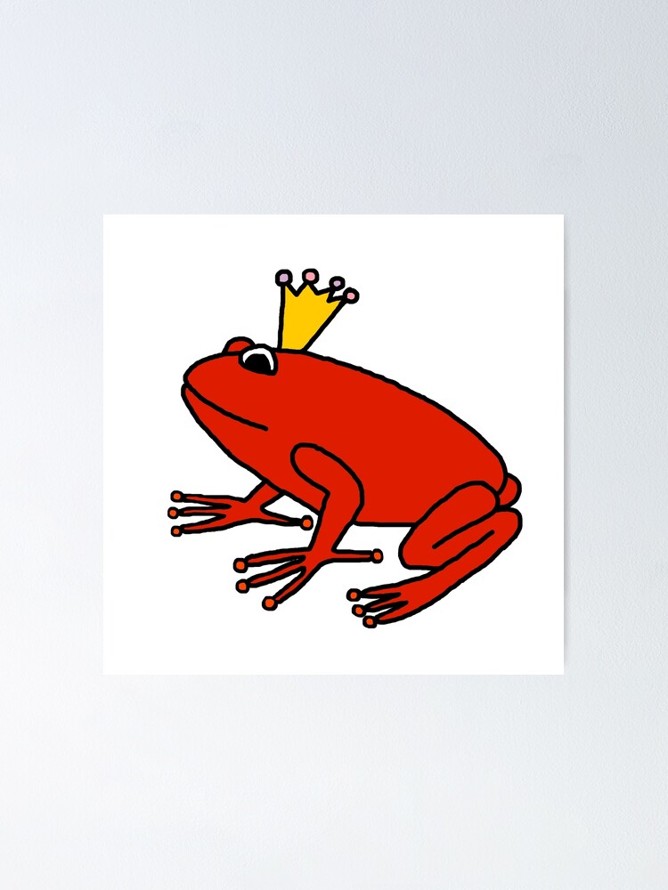 "Red Frog on a transparent background" Poster by ellenhenry | Redbubble