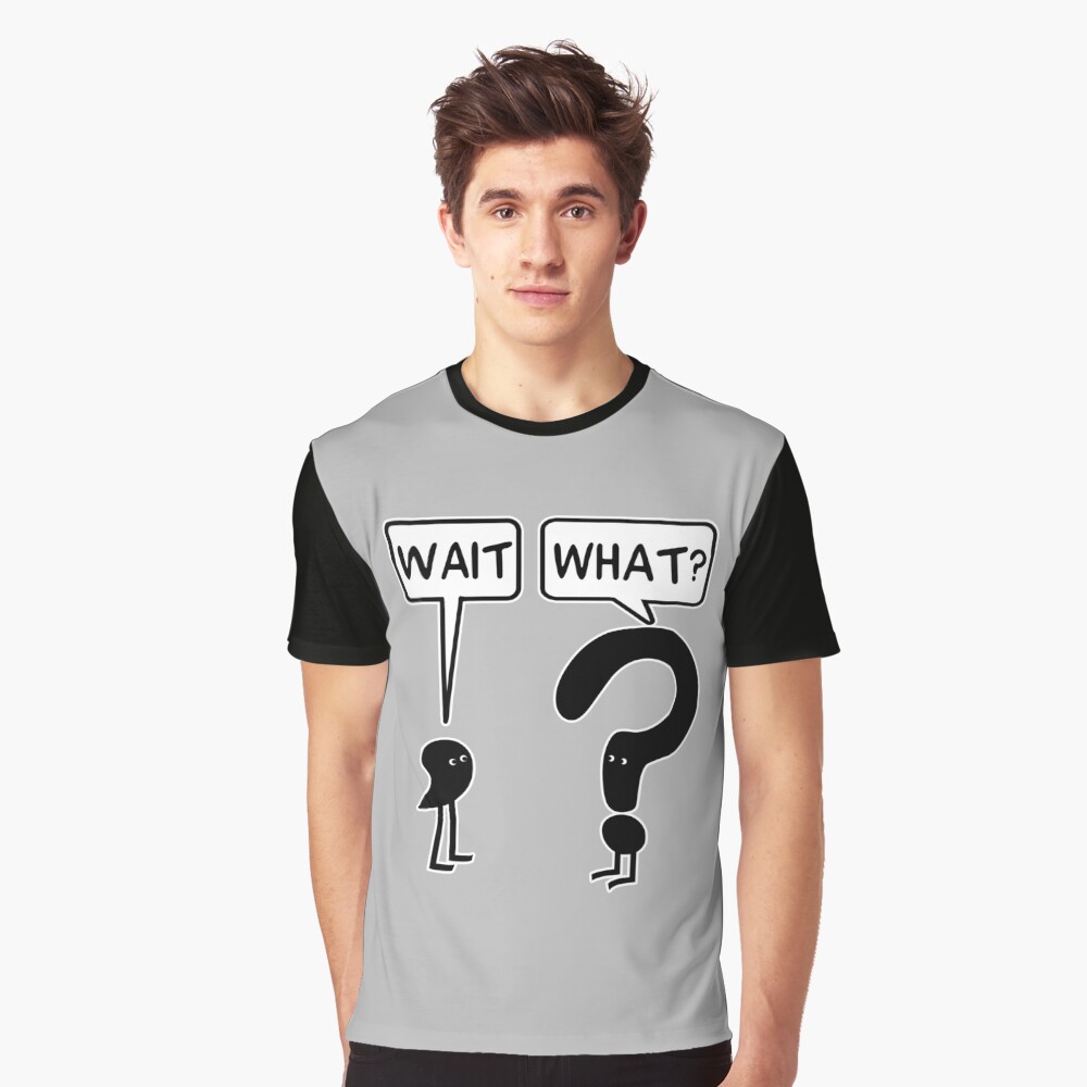 "Wait, What?" Sticker for Sale by ironydesigns | Redbubble