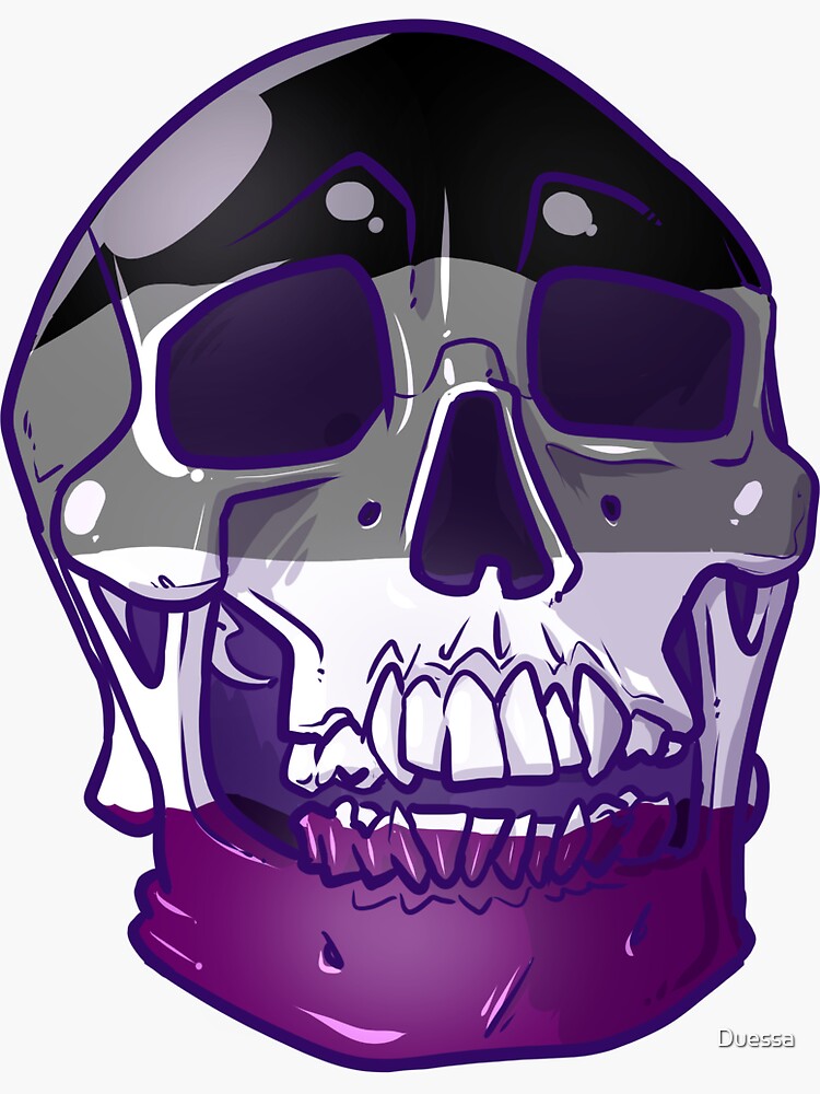 "Ace Skull" Sticker for Sale by Duessa | Redbubble
