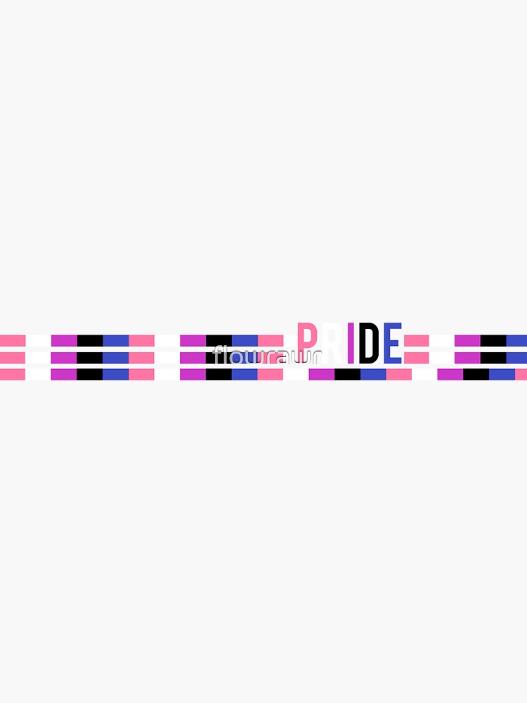 Genderfluid Pride Flag Stripes Sticker For Sale By Flowrawr Redbubble