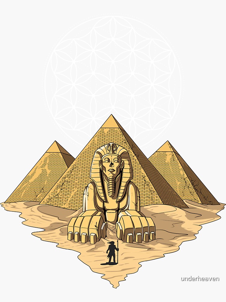 "Egyptian Pyramids Sphinx " Sticker for Sale by underheaven | Redbubble