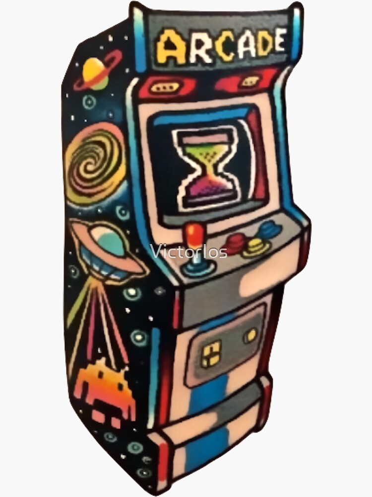 "A Retro Arcade Machine" Sticker for Sale by VictorIos | Redbubble