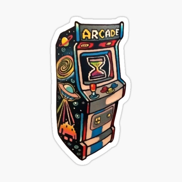 "A Retro Arcade Machine" Sticker for Sale by VictorIos | Redbubble